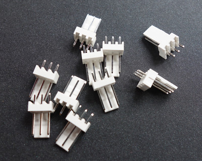 10Pcs White 3-Pin Male Fan Connector Housing Plug 2.54mm Pitch PC Mod ...