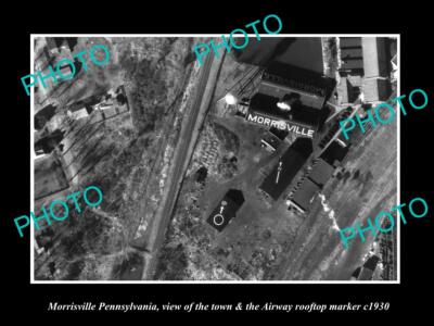 OLD 8x6 HISTORIC PHOTO OF MORRISVILLE PENNSYLVANIA TOWN AIRWAY MARKER ...