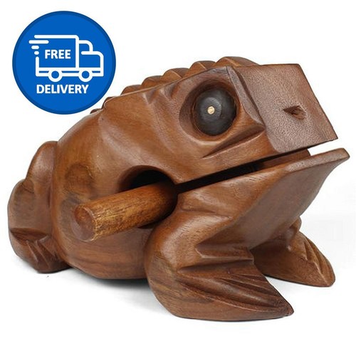Croaking Frog Guiro Wooden Musical Percussion Instrument Hand Carved ...