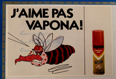 VAPONA PYRETHRE VEGETAL INSECTICIDE publicite advert | eBay