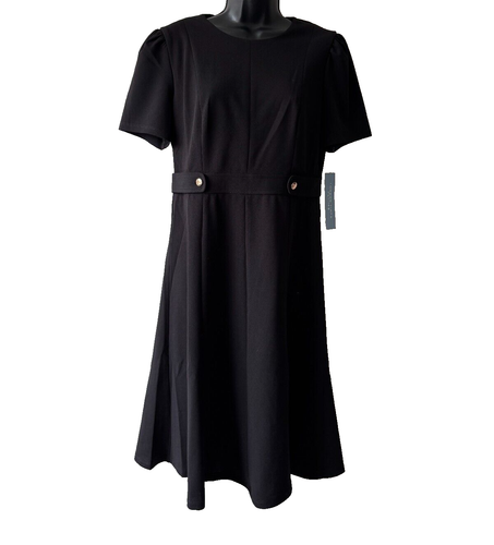 NWT London Times LBD Black Dress Womens Size 10P Petite Fit & Flare ...