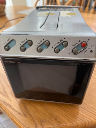 Vintage Hitachi TP-300 Portable TV Dated March 1988 | eBay