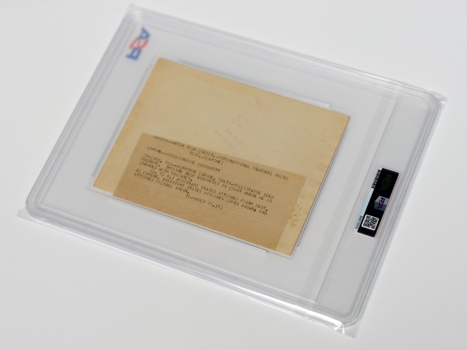 Al Capone 1931 Scarface Chicago Mafia Boss Type I (one) PSA ...