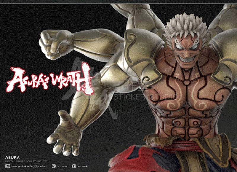 Asura's Wrath 3D Printing Unpainted Figure Blank Kit Model GK New Toy ...