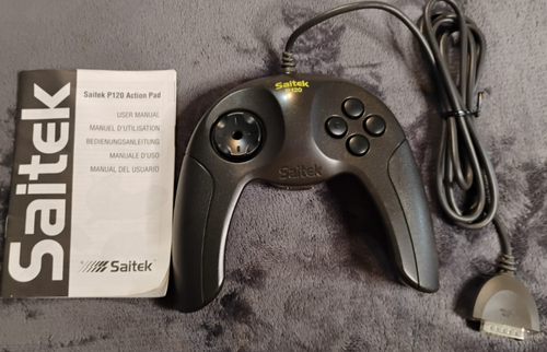Vintage 1999 Saitek P120 Action Pad Wired PC Gaming Controller w/Manual ...
