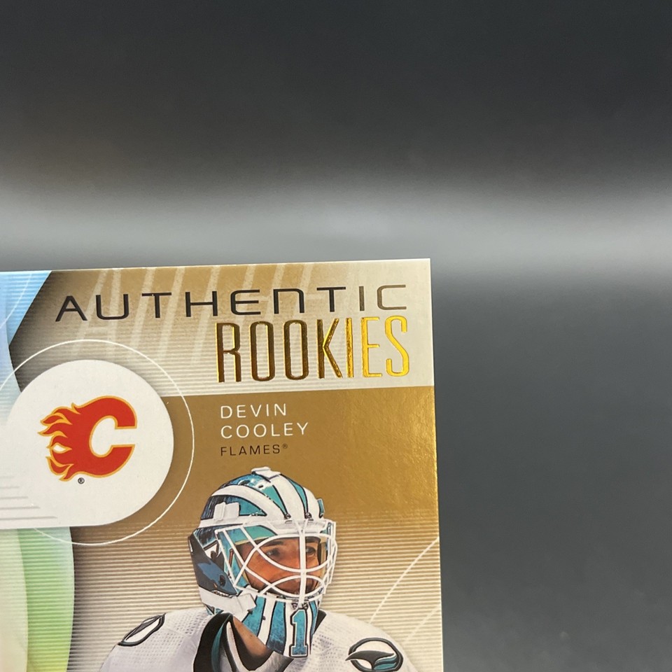 2024-25 UD SP Game Used DEVIN COOLEY #252 Authentic Rookies Gold Flames ...