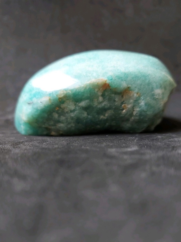 Amazonite ½ Polished Mineral Specimen, 9x7x3.8cm, 310g | eBay UK