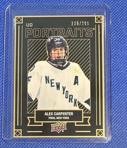 2024 UPPER DECK PWHL ALEX CARPENTER GOLD UD PORTRAITS SP #P-5 110/299 ...