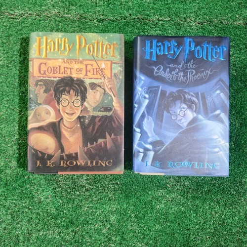 (2) Harry Potter Hardcover Order of the Phoenix & Goblet Of Fire *1st ...