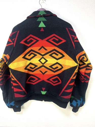 [Rare] Pendleton all-over Native American pattern wool jacket in black | eBay