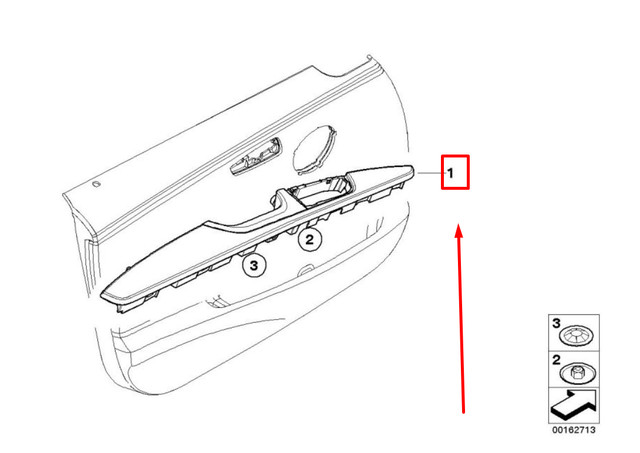 OEM BMW 3 E90 FRONT LEFT DOOR PANEL ARMREST 9146365 51419146365 GENUINE ...