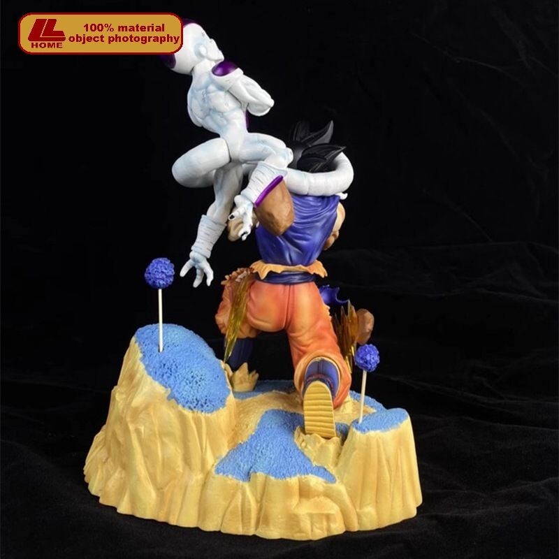 Anime Dragon Ball Z Battle Namek Son Goku Bite Frieza's Tail Figure ...