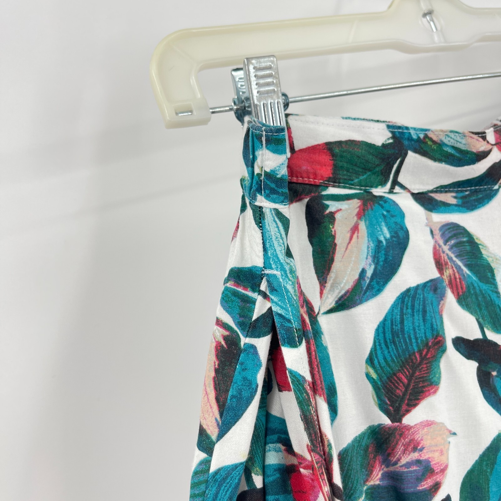 Onia Beach Pants White Mila Tropical Leaf Print Wide Leg Swim Cover Up ...