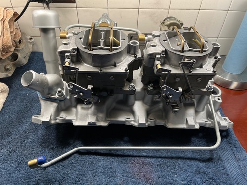 1957-1961 Chevy Corvette Carter WCFB 2x4 245 HP Dual Quad Setup ...