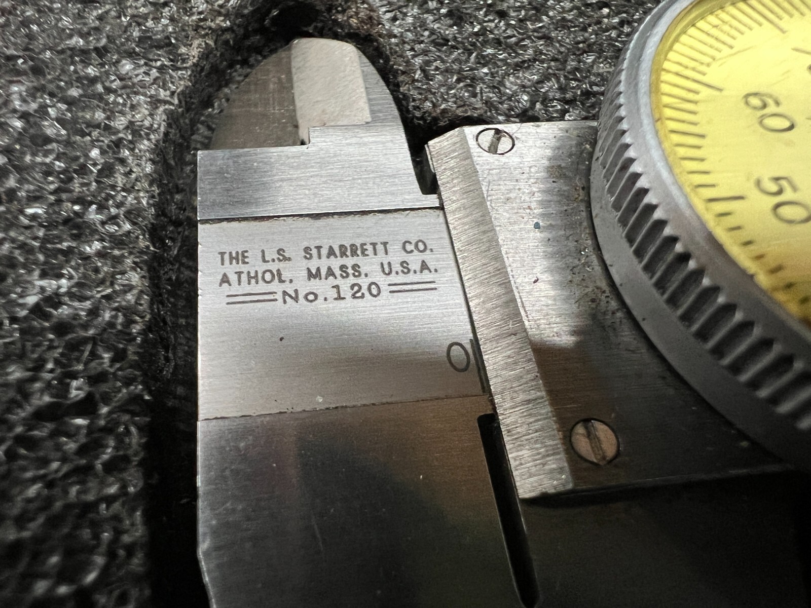 L.S. STARRETT NO. 120 DIAL CALIPER 0-6" W ORIGINAL CASE - EXC COND ...