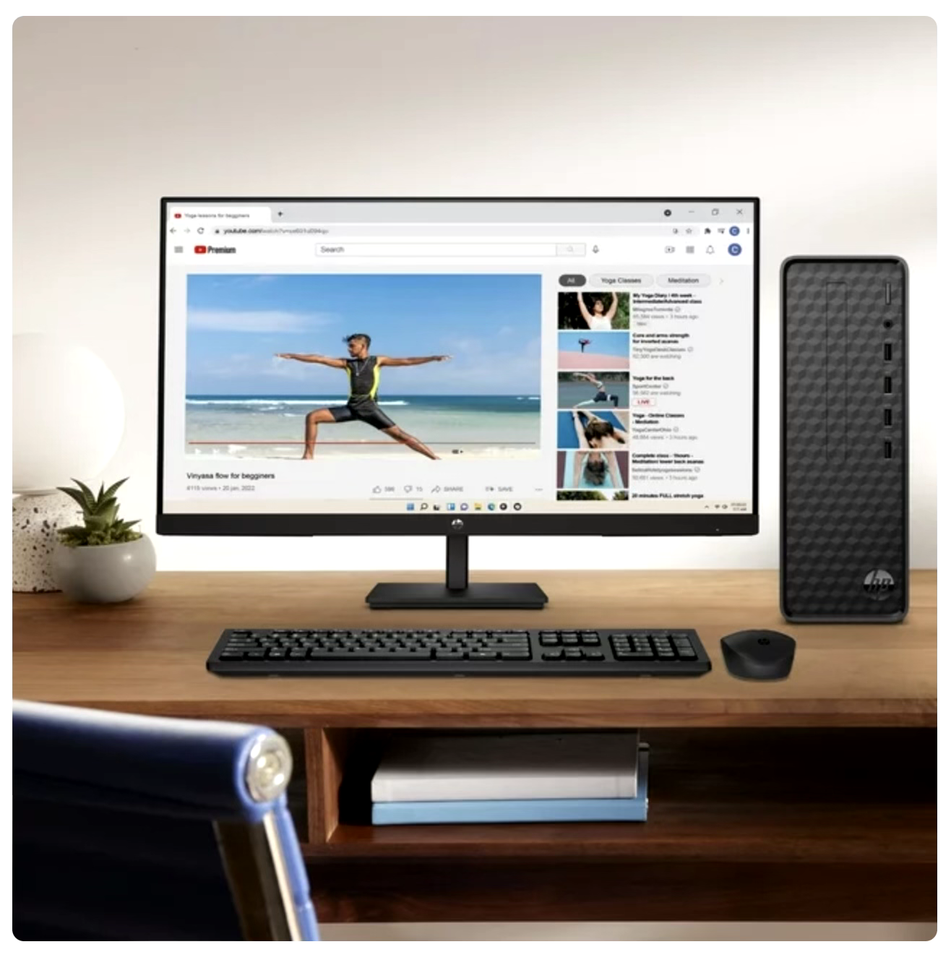 New HP S01 Slim Desktop Computer Core i3-12100 4.30GHz 16GB 512GB SSD ...