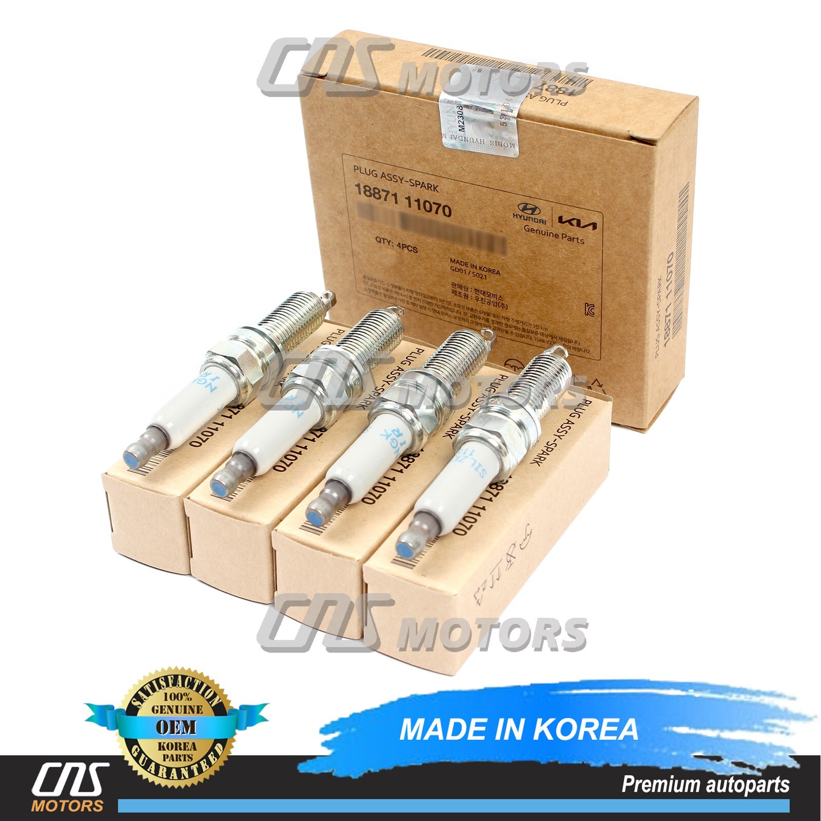 ⭐GENUINE OEM⭐ 4X Spark Plugs for 2020-2023 Hyundai Kia 1.6L 2.0L 2.5L ...