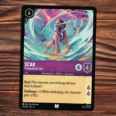 Scar - Tempestuous Lion - Near Mint - Azurite Sea - Lorcana | eBay