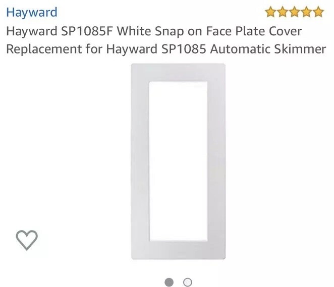 Hayward , Skimmer Snap On Faceplate Cover , Hayward SP1085 , White ...