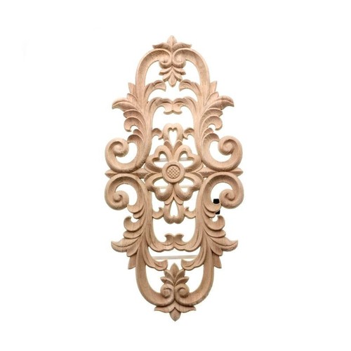 Flower European Wood Door Carved Decorative Decals Furniture Decoration ...