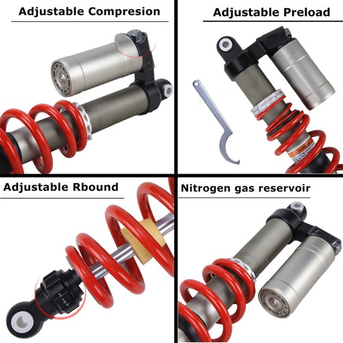 FOR POLARIS RZR 800 S RZR 800 60" PAIR STAGE 5 ADJUSTABLE REAR SHOCKS ...