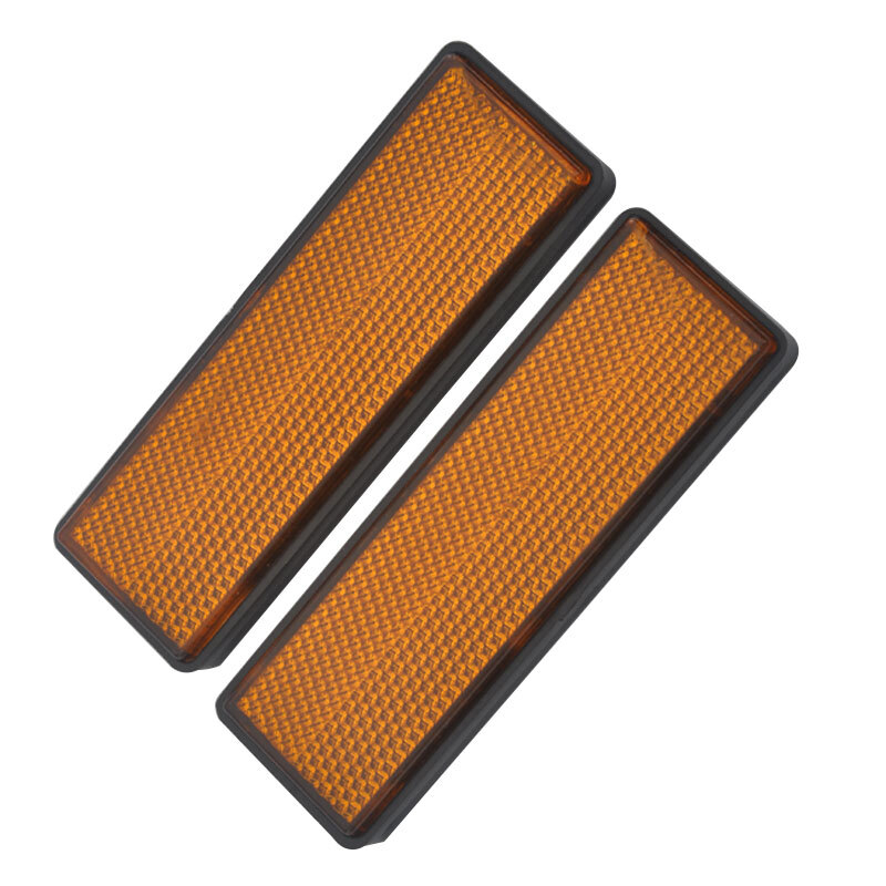 2x Motorcycle Front Fork Leg Reflector Cover Reflective Sticker Amber ...