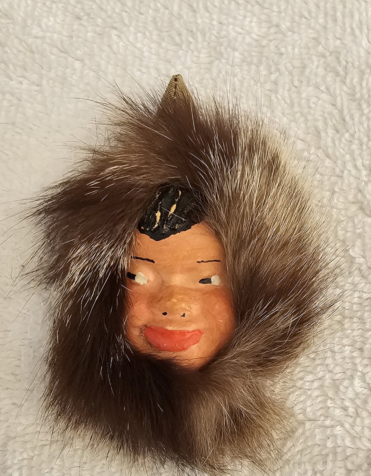 Vintage Ceramic Eskimo Inuit Labrador Rare Brooch Pin… - Gem