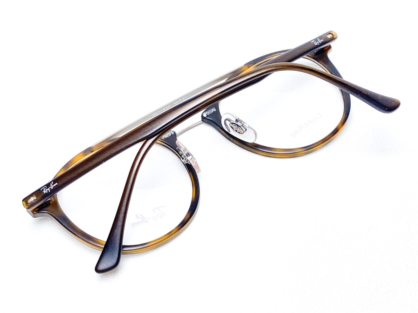 NEW Ray Ban RB7111 5200 LightRay Matte Havana Round Eyeglasses Frames ...
