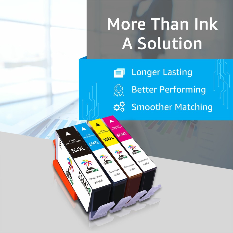 5 Pack Ink Cartridge Black Color For HP 564XL 564 XL Officejet 4620 ...
