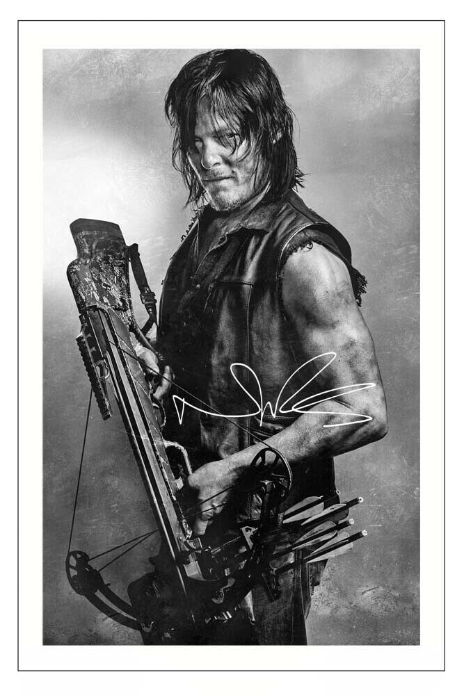 Norman Reedus Walking Dead TV Show Autograph Signed Photo Print A5 | eBay