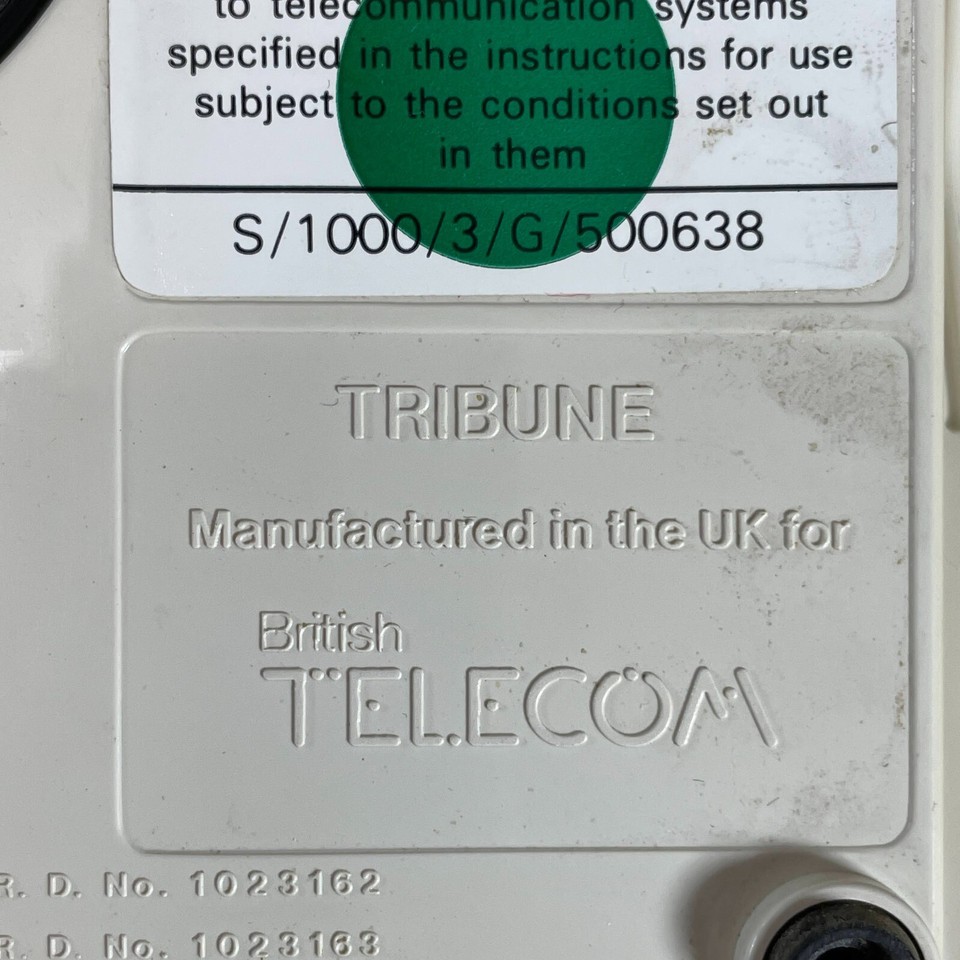 Vintage White BT Tribune Touch Tone 1980s Landline Telephone Phone ...