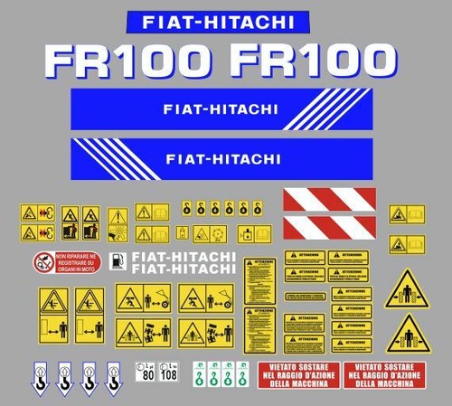 Fiat-Hitachi Fr 100 Decals Stickers Complete Kit | eBay Australia