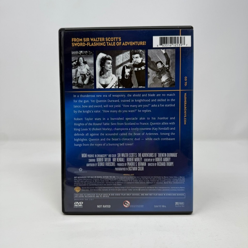 The Adventures Of Quentin Durward (1955)(DVD, 2010, WB Archive) Robert ...