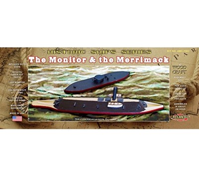 USS Monitor (6''L) Merrimack (9.5''L) Ironclad Ships (Basswood Kits) | eBay