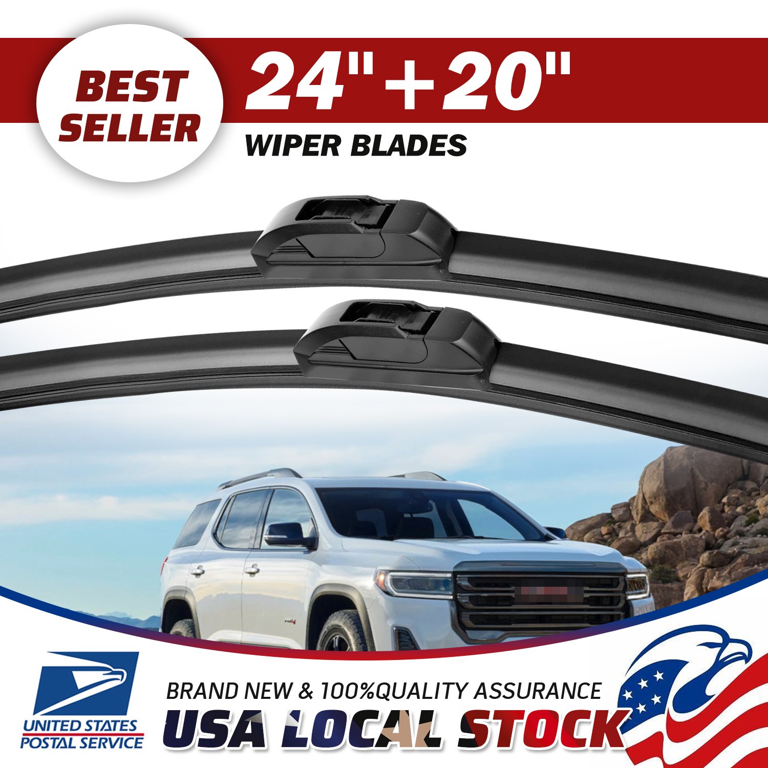 OEM WINDSHIELD WIPER BLADES SET of 24"&20" For Hyundai Elantra N Santa ...