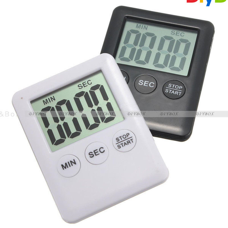 Large LCD Display Digital Kitchen Timer Count Down Up Clock Loud Alarm ...