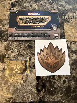 MARVEL GOTG3 Funko POP! ROCKET RACCOON PIN & DECAL Collector Corps ...