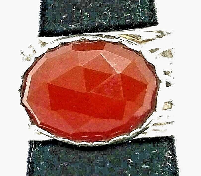 A Camelian Stone Ring By Avi Soffer of Israel Set In Sterling Silver ...