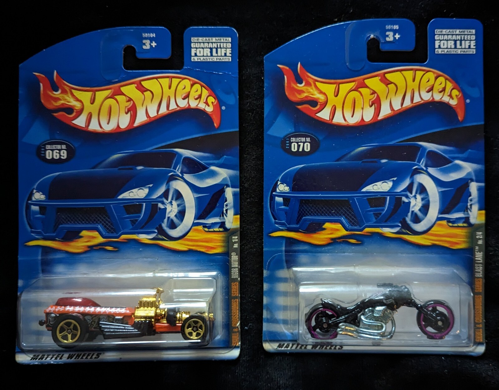Hot Wheels - Blast Lane 2 of4,& Rigor Motor 1 of 4, Skull & Crossbones ...