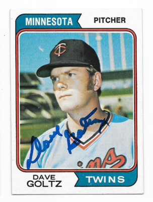 DAVE GOLTZ 1974 TOPPS AUTOGRAPHED SIGNED # 636 MINNESOTA TWINS | eBay