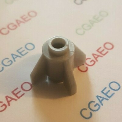 1x Lego 4588 Brick, Round 1 x 1 with Fins PEARL LIGHT GRAY | eBay