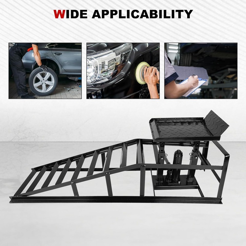 2 Pack Hydraulic Car Ramps 5T 10000lbs Low Profile Car Lift Service ...