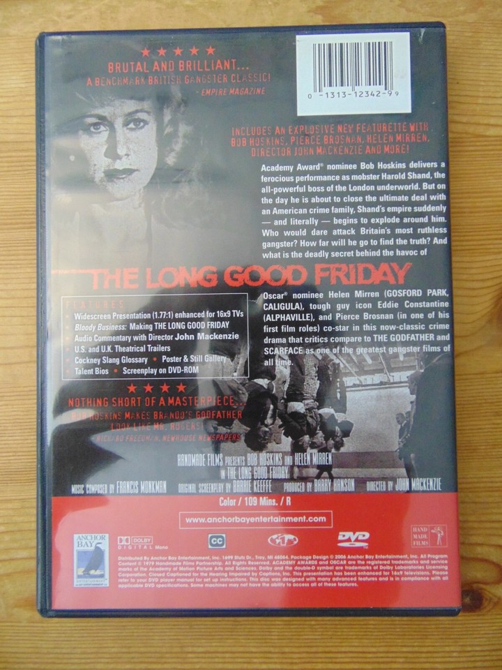 The Long Good Friday, 1980 Bob Hoskins, Helen Mirren (DVD, 2006, Anchor ...