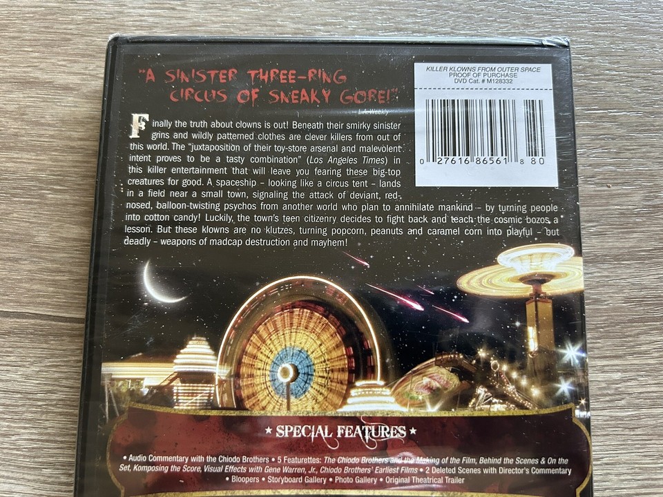 Killer Klowns From Outer Space DVD Stephen Chiodo DVD New Sealed | eBay