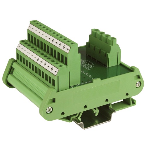 DIN Rail Mounted Power Distribution Module, Screw Clamp, 250 Vac/dc, 30 ...