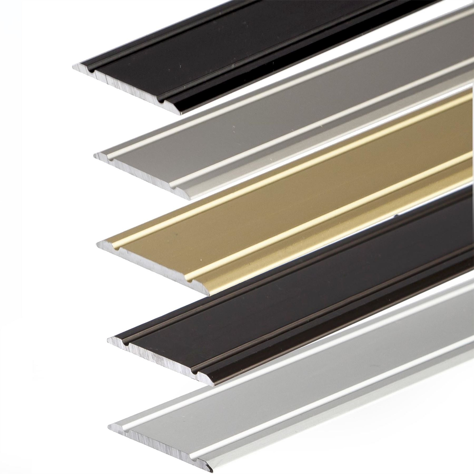 SELF-ADHESIVE ANODISED ALUMINIUM FLOOR EDGING BAR STRIP TRIM THRESHOLD ...
