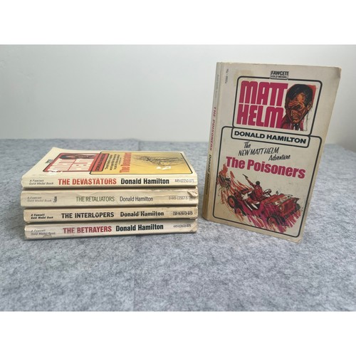 Set of 5 Vintage Matt Helm paperback Novels by Donald Hamilton Spy ...
