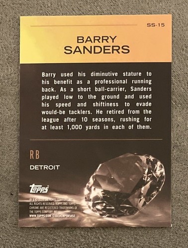 2024 Topps Chrome Football - Barry Sanders Sunday Swag Pink Refractor ...