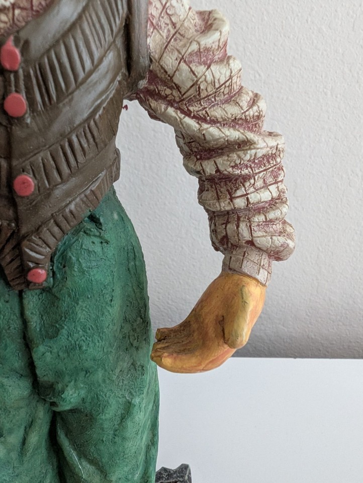 Paul Gordon folk art spring figurine rabbit Easter bunny flower pot ...