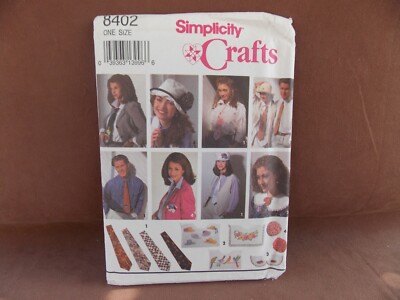 Simplicity Ties, Collars & Flowers Uncut Pattern 8402 | eBay